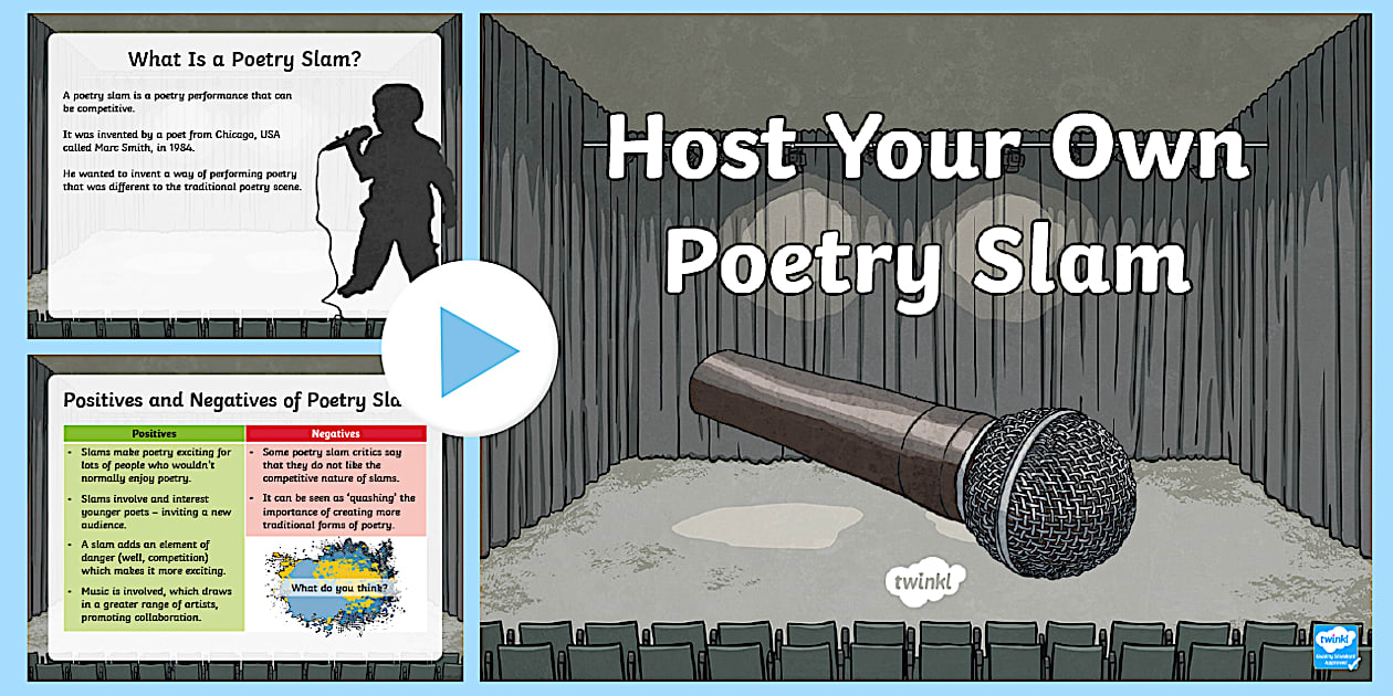 Host Your Own Poetry Slam PowerPoint (Teacher-Made) - Twinkl