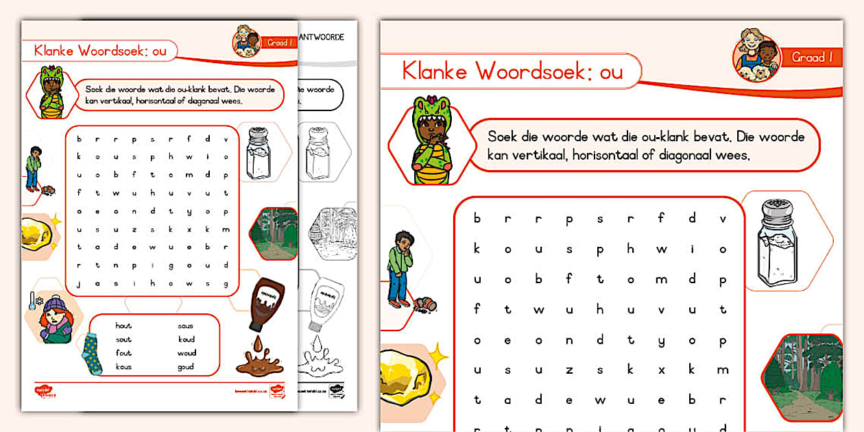 Graad 1 Klanke Woordsoek ou (teacher made) - Twinkl