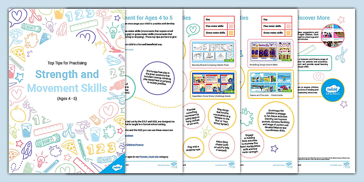 Tips for Practising Strength and Movement Skills Ages 4-5