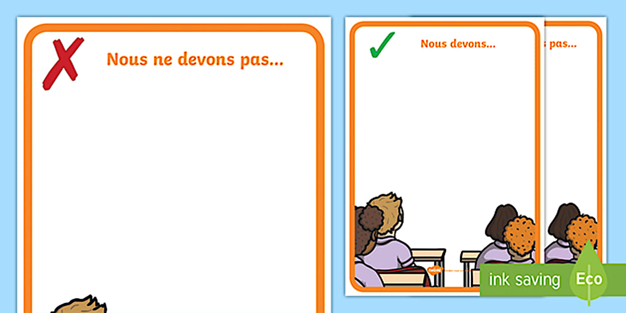 Nos règles de vie en classe (teacher made) - Twinkl