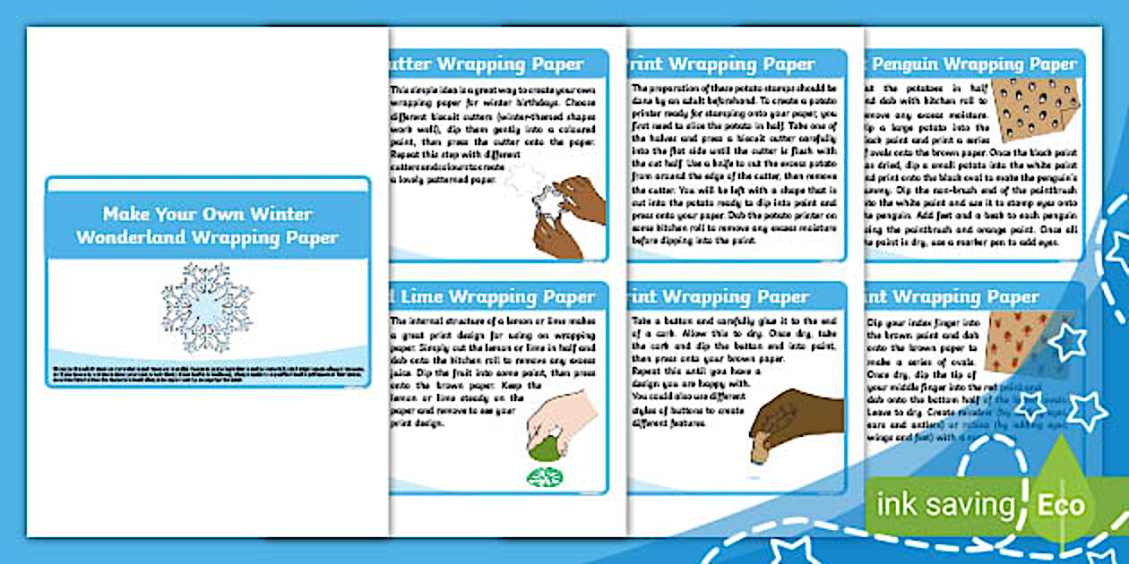 Make Your Own Winter Wonderland Wrapping Paper - Twinkl