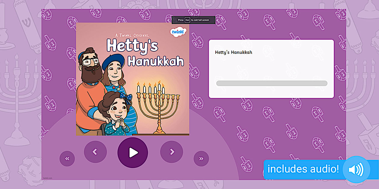Hetty's Hanukkah Listen and Follow Audio Story - Twinkl