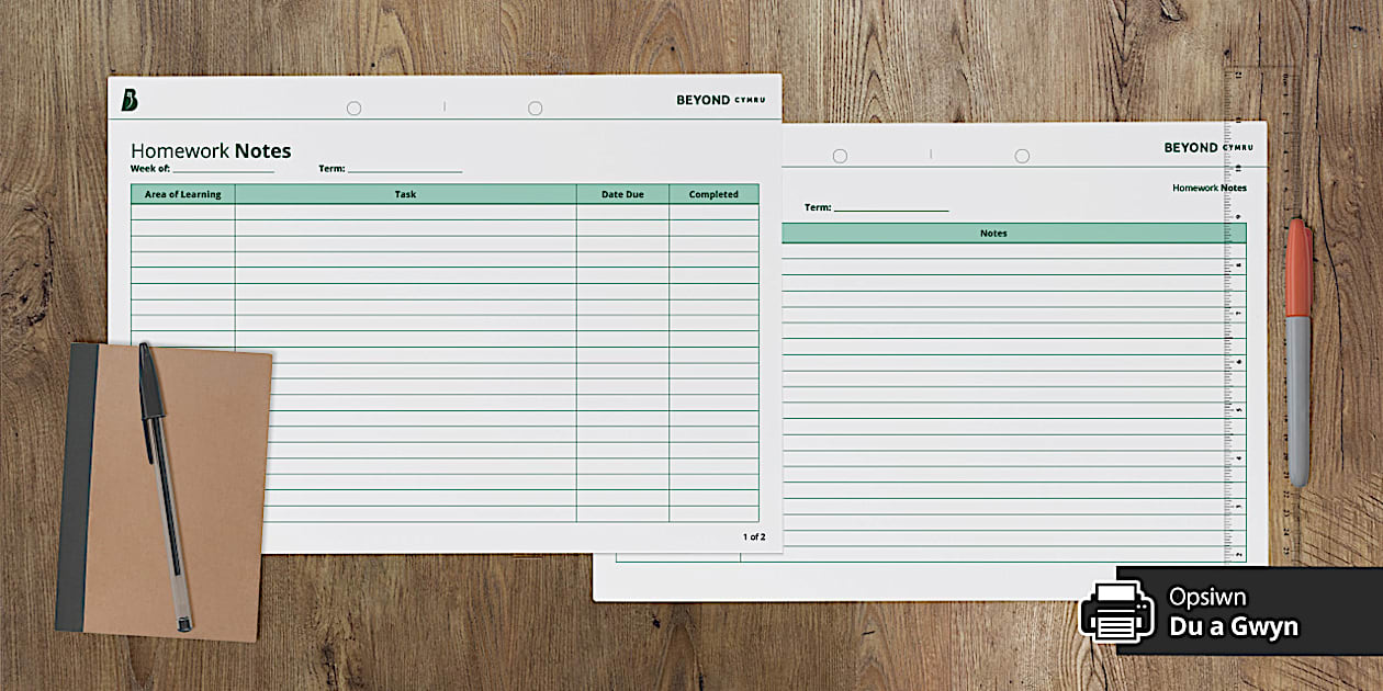 Homework Tracker (teacher made) - Twinkl