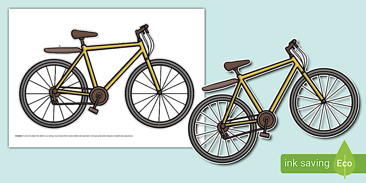 Bicycle Display Cut-Out (teacher made) - Twinkl