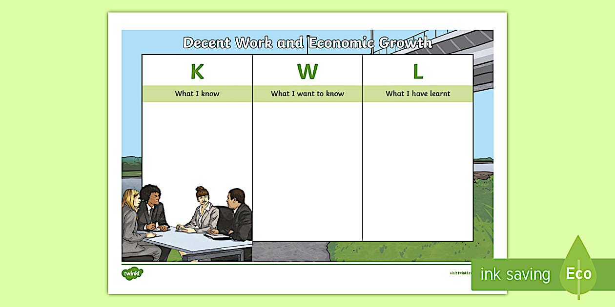 Decent Work and Economic Growth KWL Grid