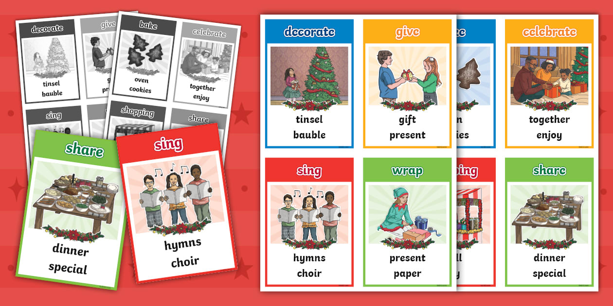 Christmas Verbs 'Leave it Out!' (Hecho por educadores)