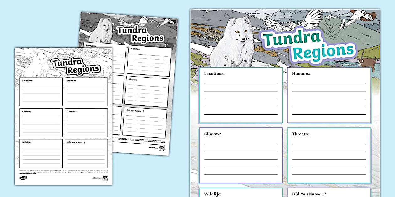 Tundra Regions Fact File Template (Teacher-Made) - Twinkl