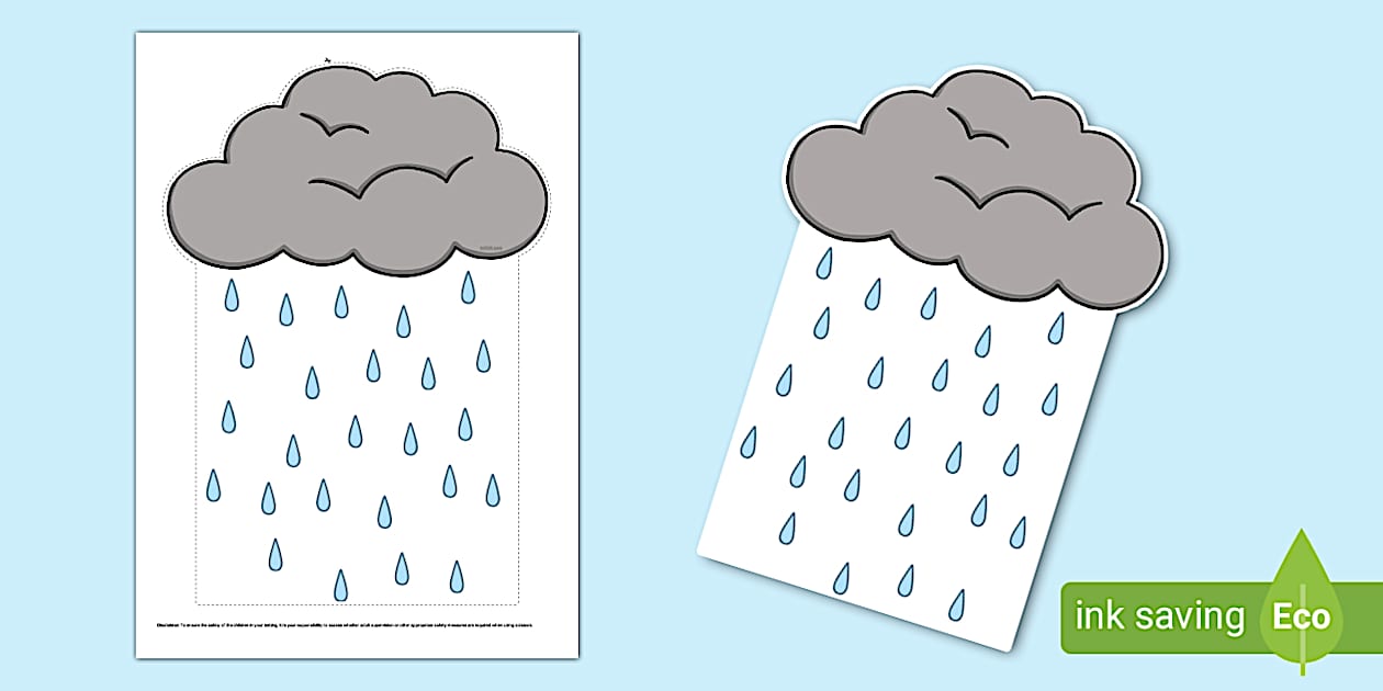 Rain Cloud Display Cut-Out (teacher made) - Twinkl