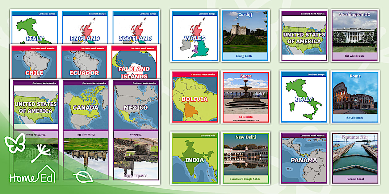 Capital Cities Challenge Cards (Teacher-Made) - Twinkl