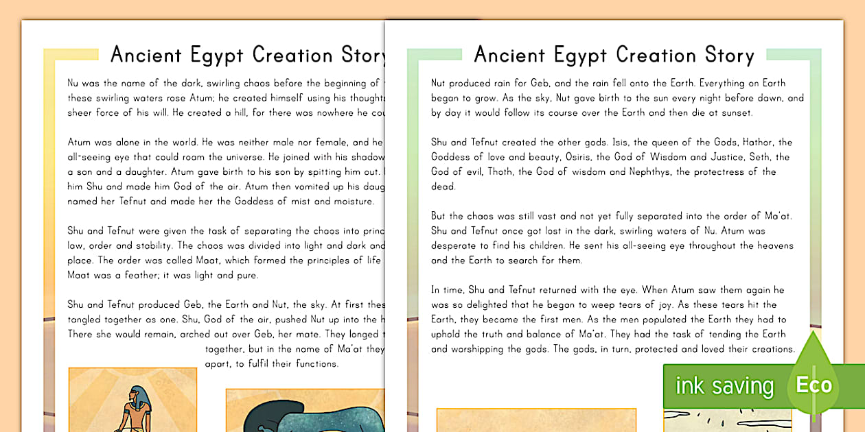 Ancient Egypt Creation Story Read-Aloud - Twinkl