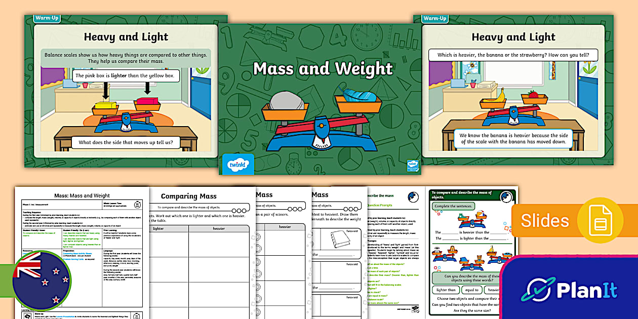 Phase 1 Mass: Describe the Weight of Objects Using Comparative Language ...