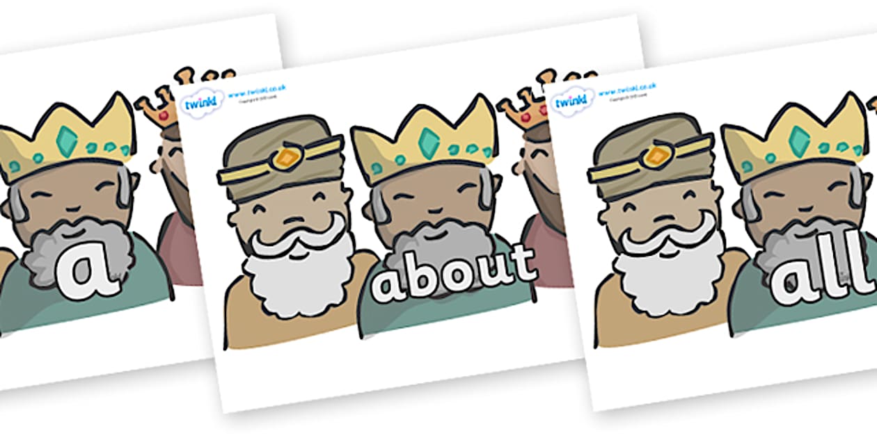 Cursive 100 High Frequency Words on Three Kings - Twinkl