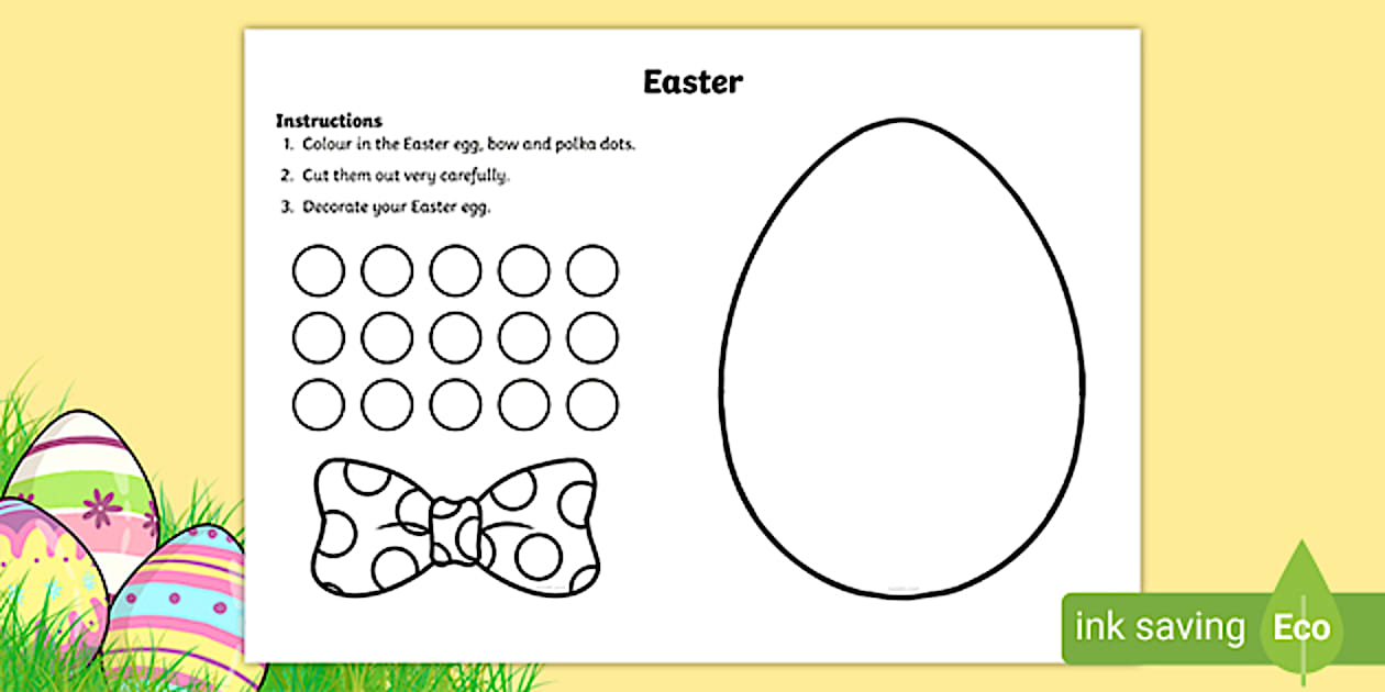 Cutting Skills Easter Egg Activity (teacher made) - Twinkl