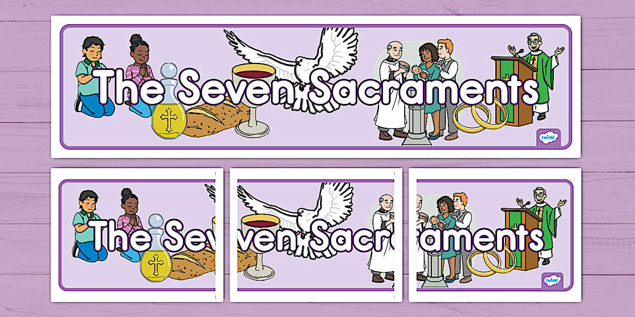 Catholic Seven Sacraments Display Banner (Teacher-Made)