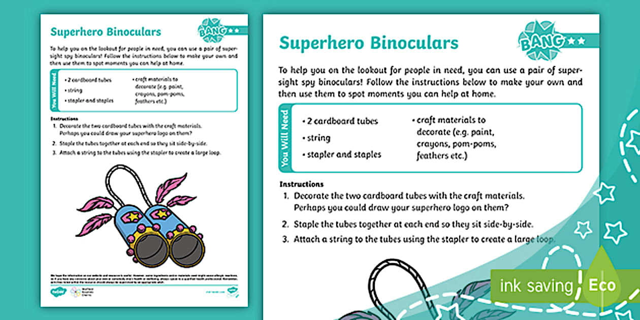 Superhero Binoculars Craft Instructions - Twinkl