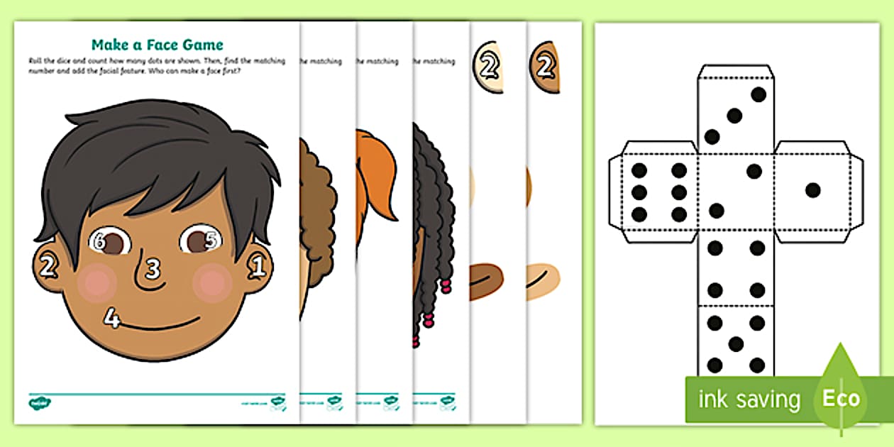 Make a Face Game | Parts of the Face Activity | Twinkl