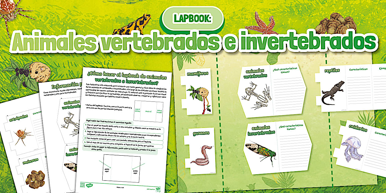 Lapbook: Animales vertebrados e invertebrados