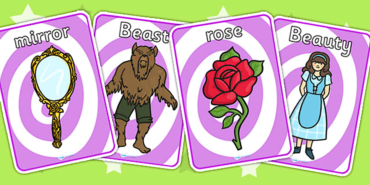 Cursive Beauty and the Beast Display Posters (teacher made)