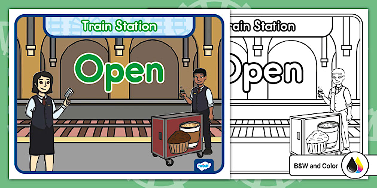 Train Station Dramatic Play Open Sign (Teacher-Made)