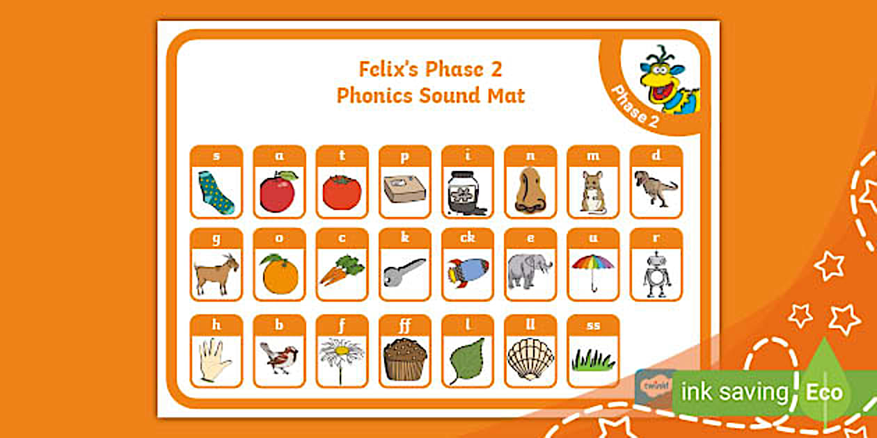 Felix's Phase 2 Phonics Sound Mat