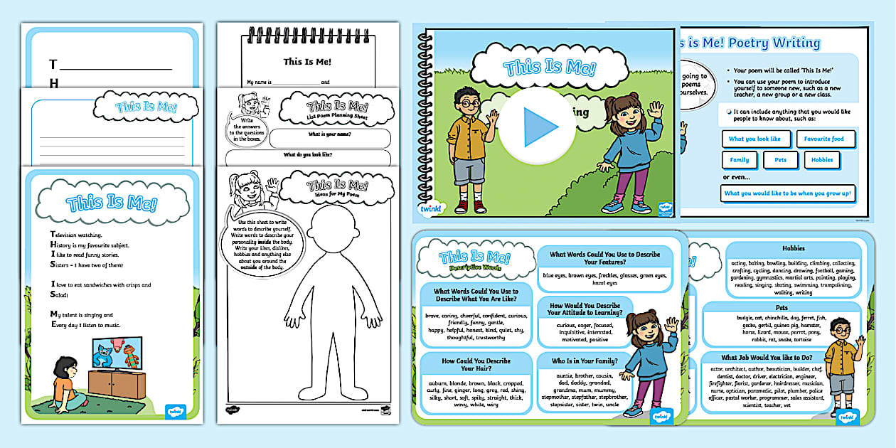 KS1 This Is Me! Poetry Writing Activity Pack (teacher made)