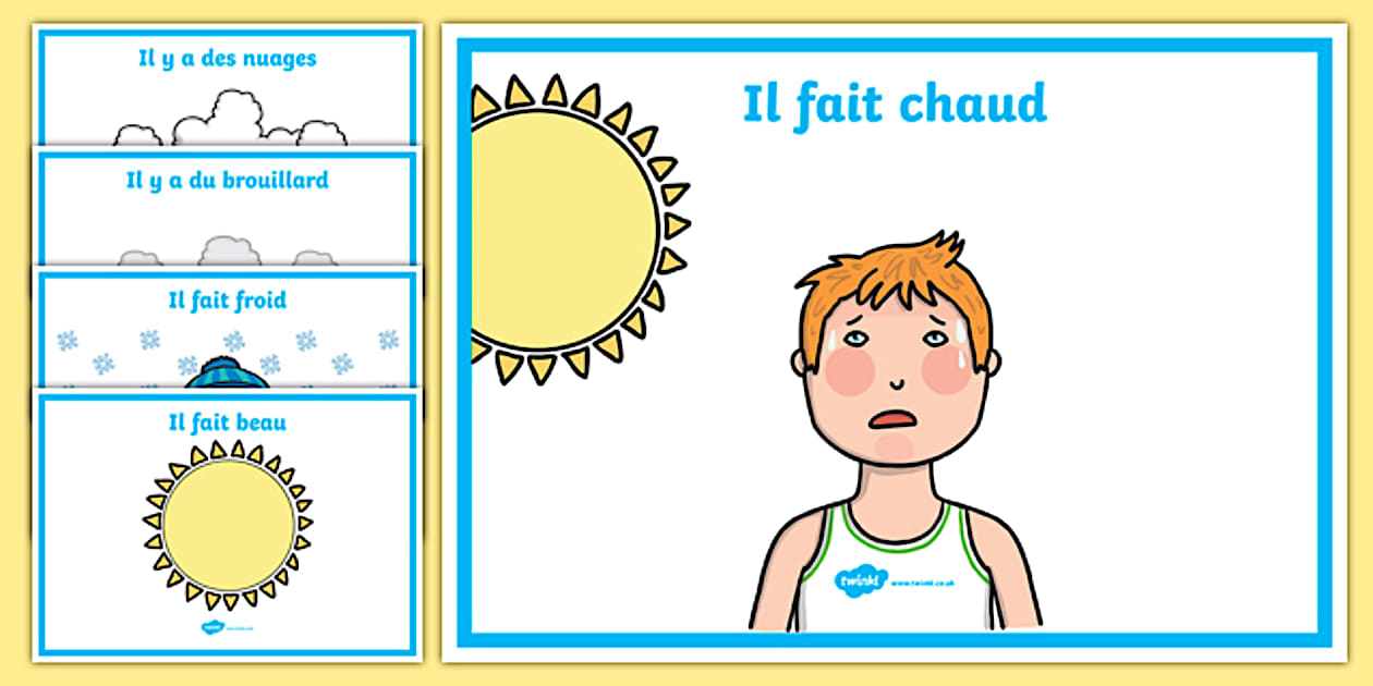 French Weather Display Posters (teacher made) - Twinkl