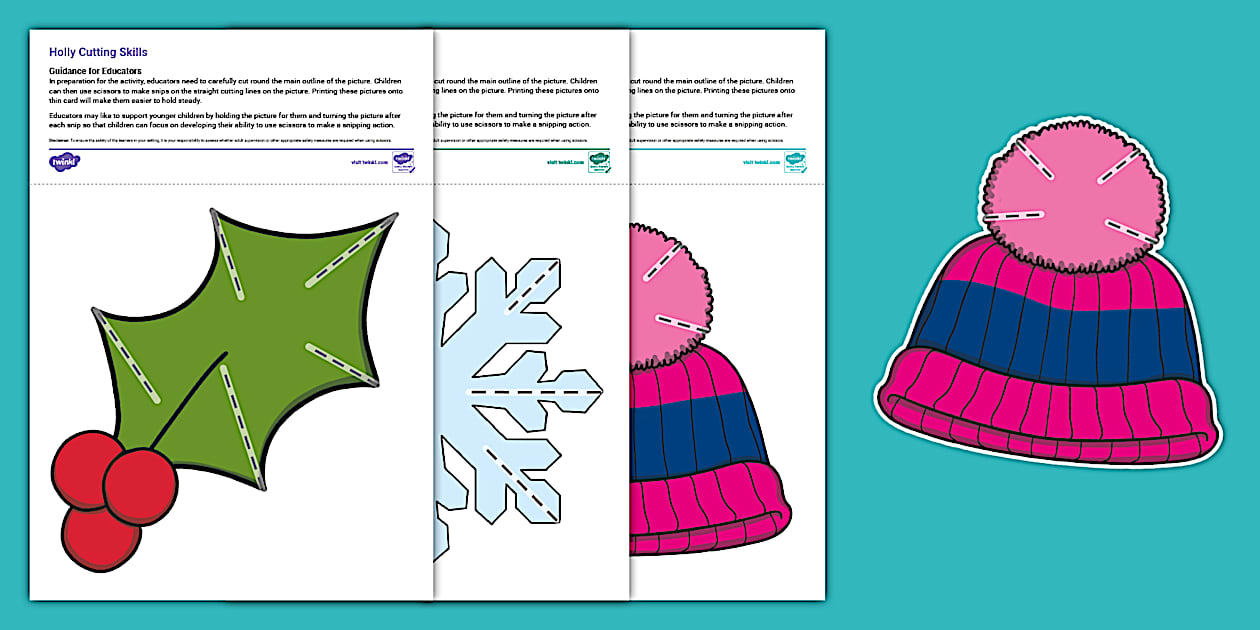Winter Simple Cutting Skills Activity Pack | Twinkl - Twinkl