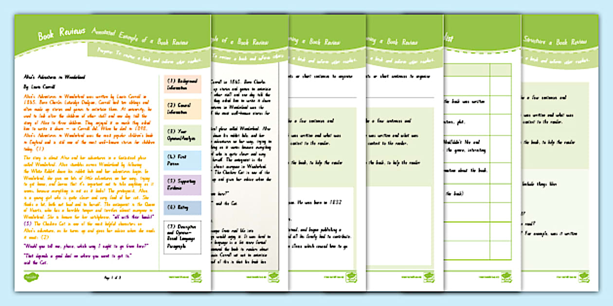 Level 3 Writing - Book Review Exemplar and Planning Pack