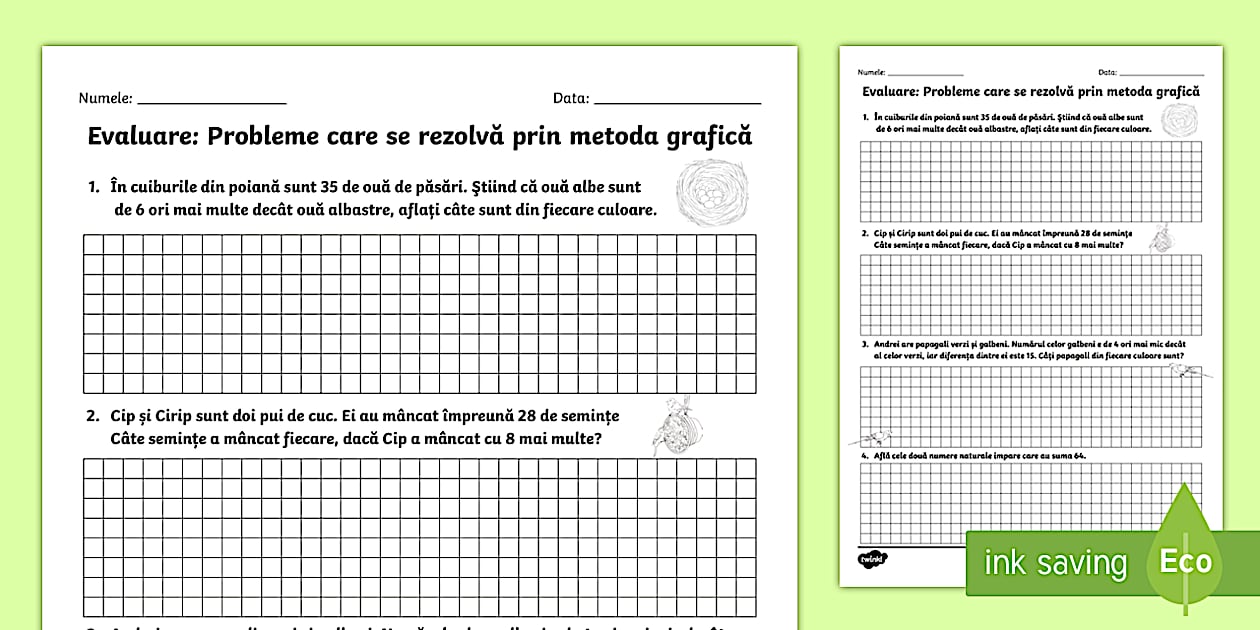 Probleme care se rezolvă prin metoda grafică | Twinkl RO