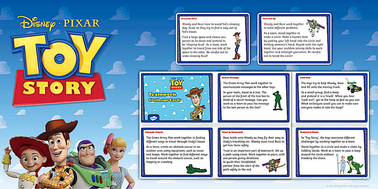 Toy Story: Teamwork Challenge Cards [Ages 5-11] - Twinkl