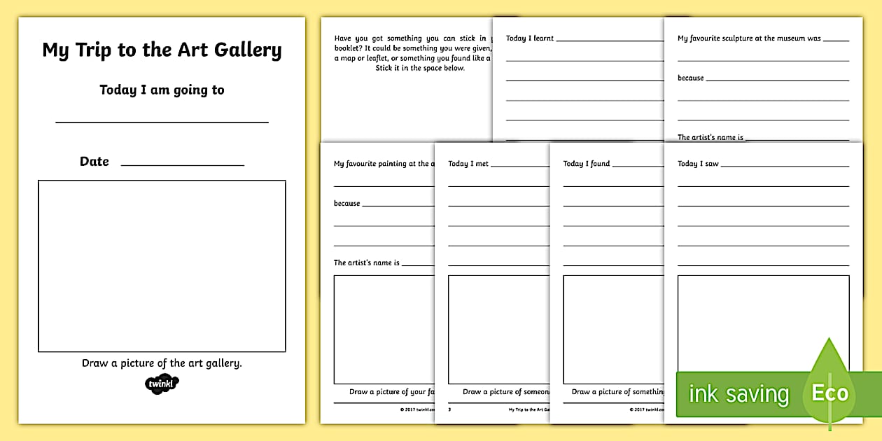 My Trip to the Art Gallery Booklet (teacher made) - Twinkl