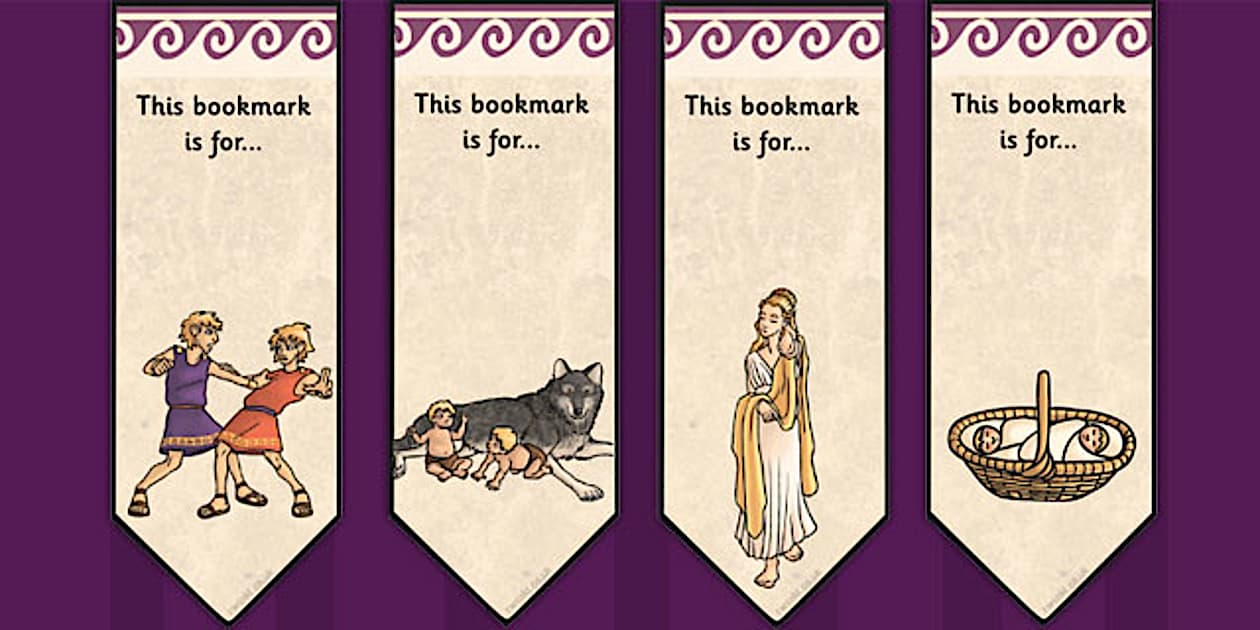 Romulus and Remus Editable Bookmarks (teacher made) - Twinkl