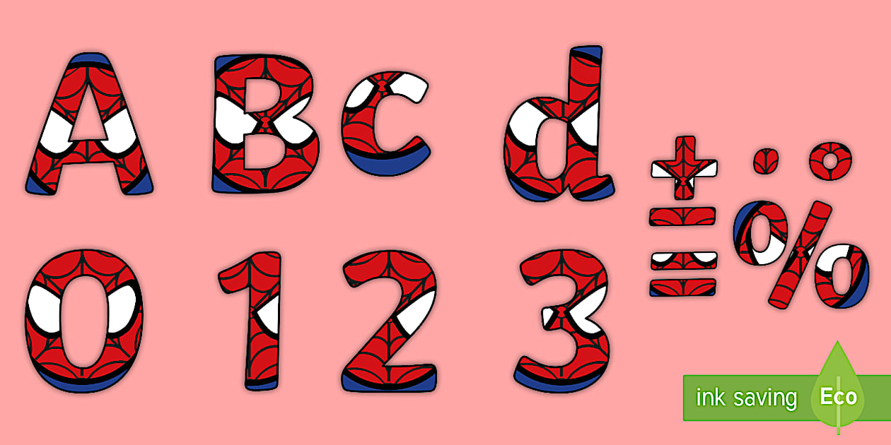 Spider Hero Display Lettering - Spider Hero Display Lettering