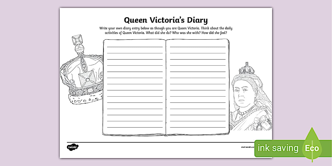 Queen Victoria Diary Worksheet | KS1 History Resources