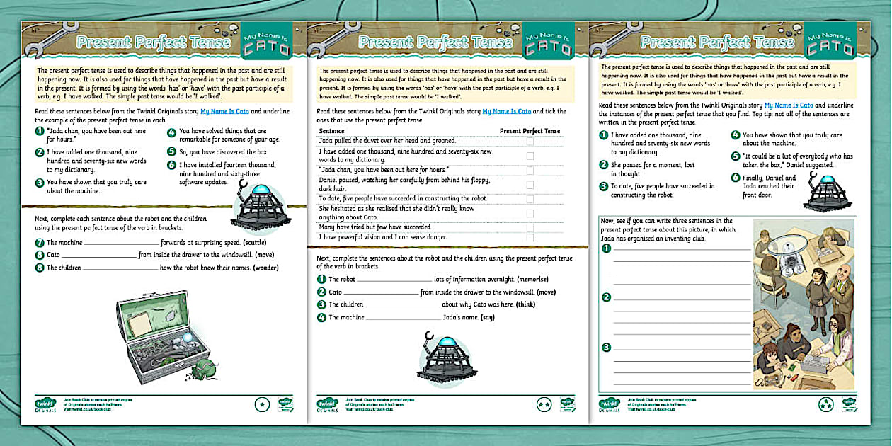 Present Perfect Differentiated Activity: My Name is Cato