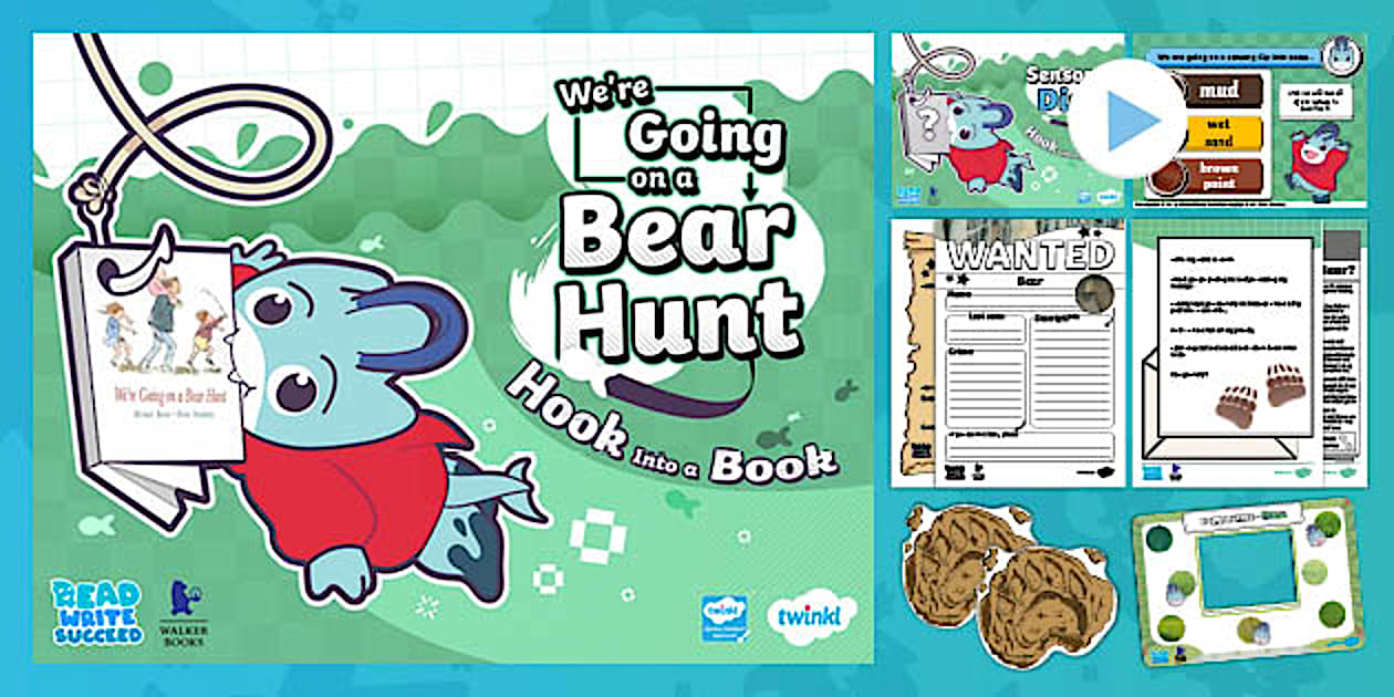 FREE! - We're Going on a Bear Hunt Hook Into a Book Inspiration Pack ...