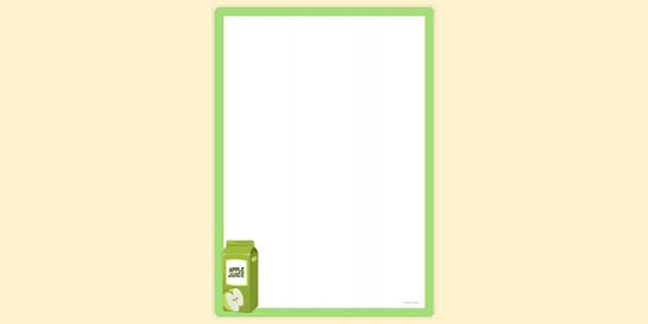 Apple Juice Carton Page Border | Page Borders | Twinkl