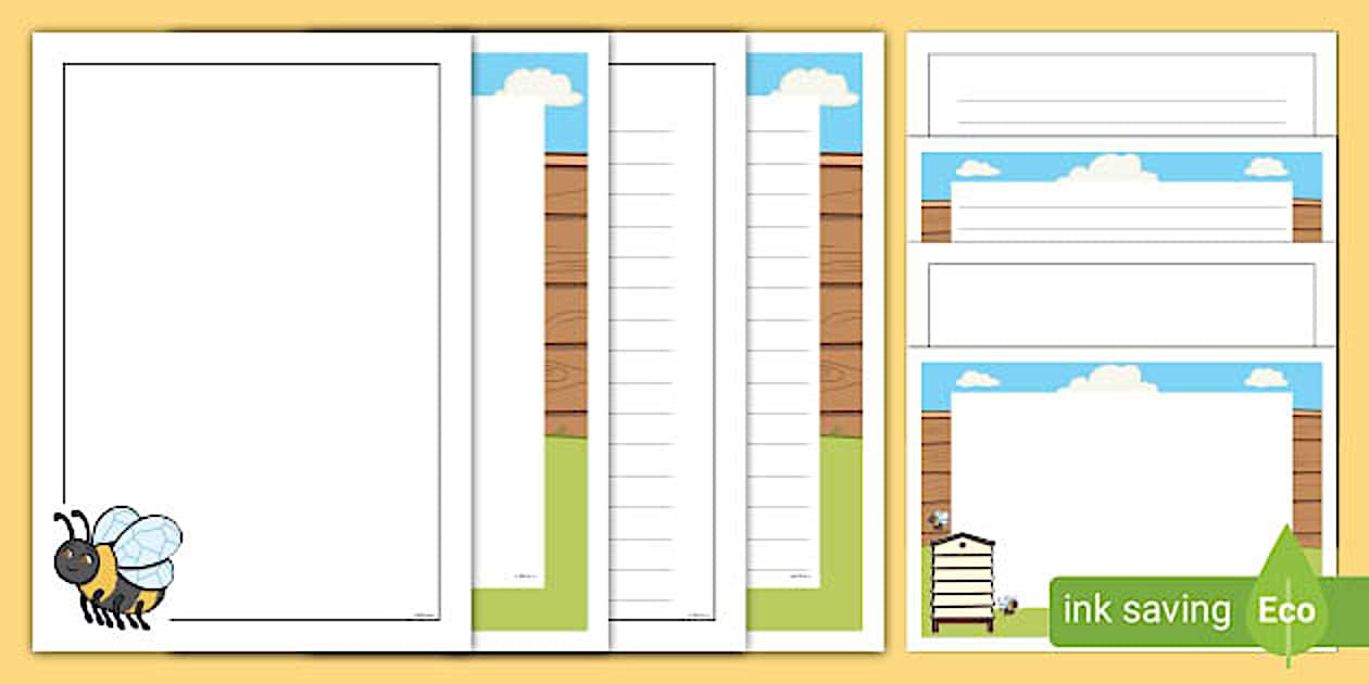Here is the Beehive Page Borders (teacher made) - Twinkl