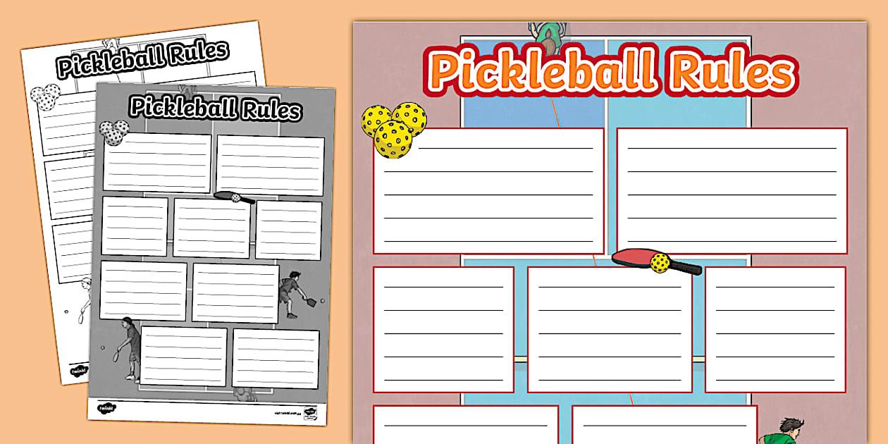 * NEW * Pickleball Rules Writing Template (professor feito)