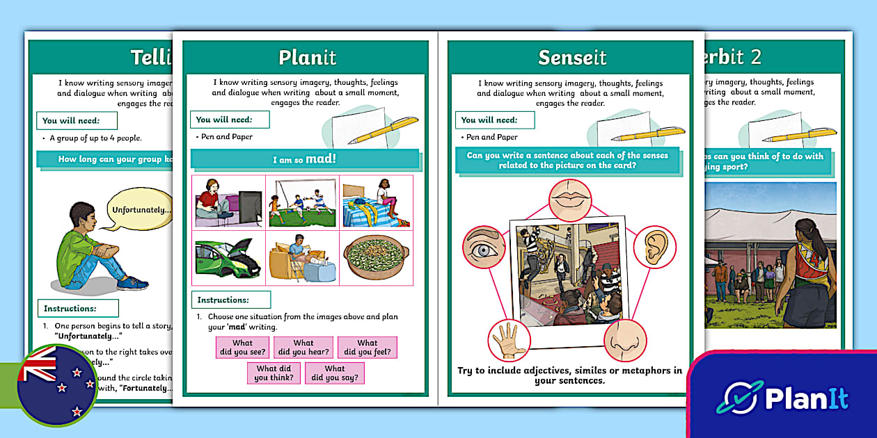 Phase 2 Writing to Entertain Small Moment: ChallengeIt Cards