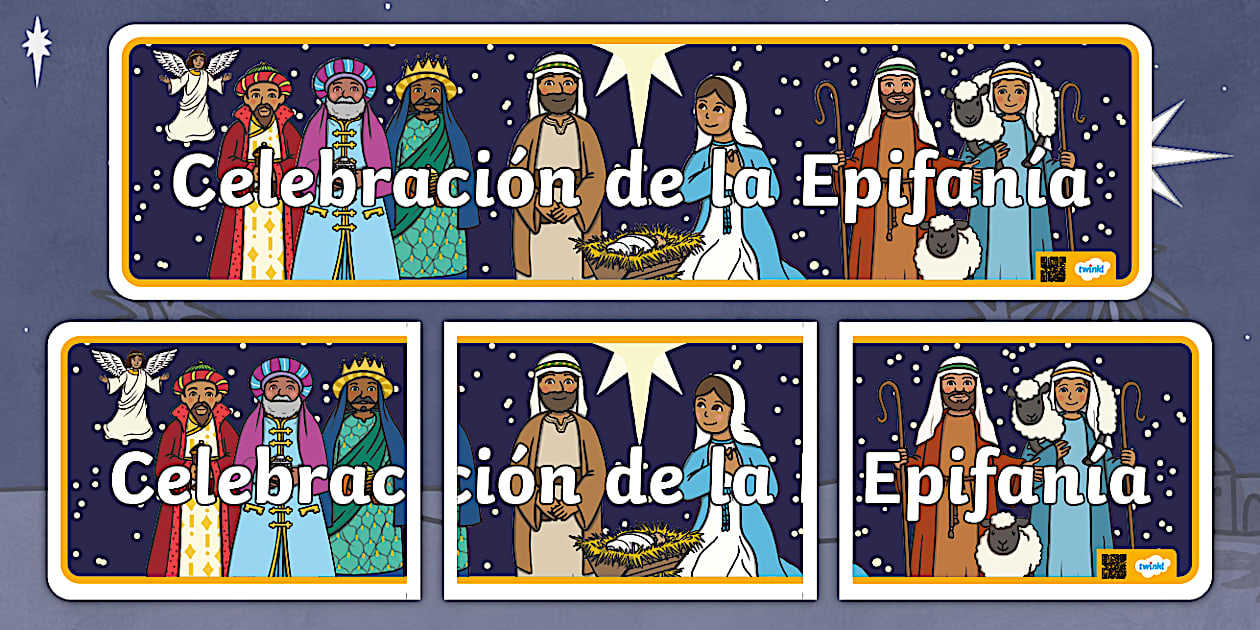* NEW * Letrero: Celebración de la Epifanía - Twinkl