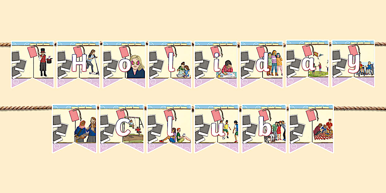 Holiday Club Display Bunting (Teacher-Made) - Twinkl