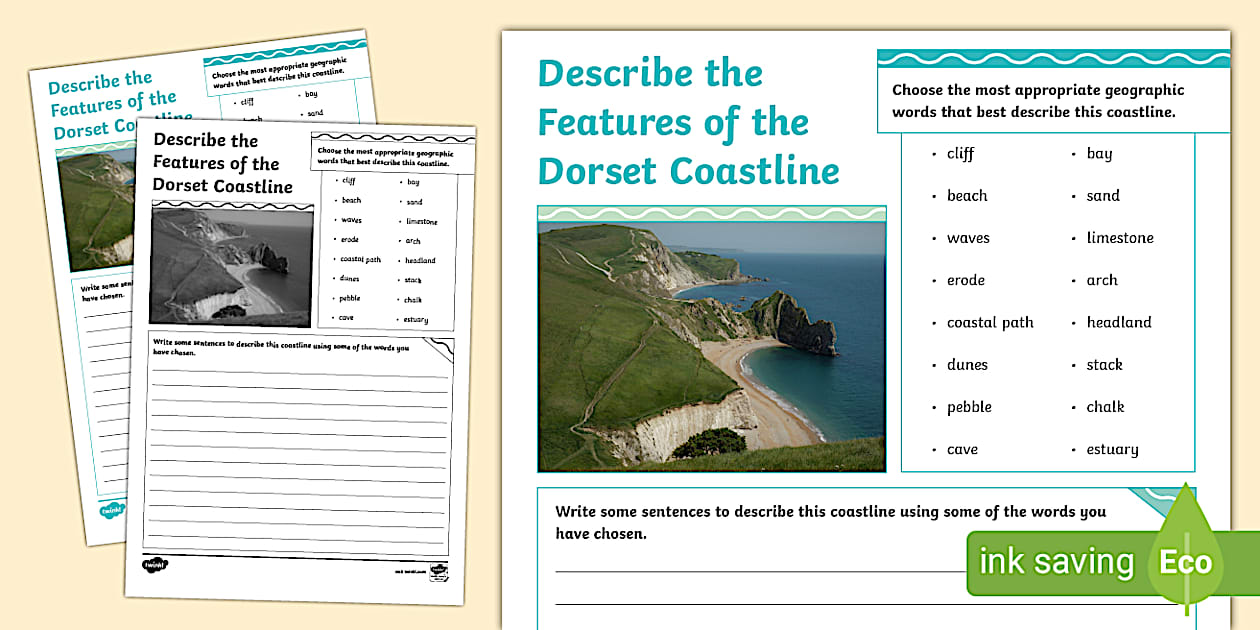 Describe the Features of the Dorset Coastline Worksheet