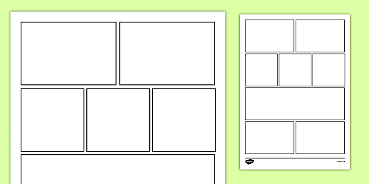 8 Box Printable Storyboard Template - Story Mapping Activity
