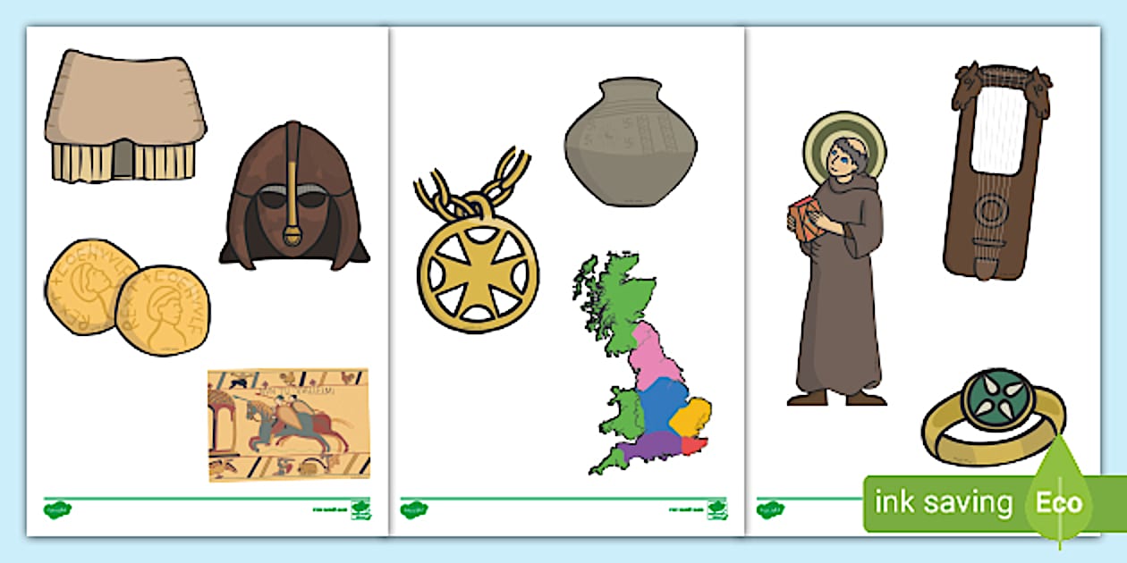 Anglo Saxons Cut Outs (teacher made) - Twinkl