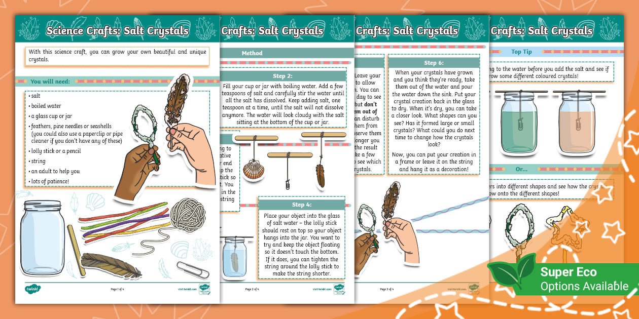 Science Crafts: Salt Crystals (teacher made) - Twinkl