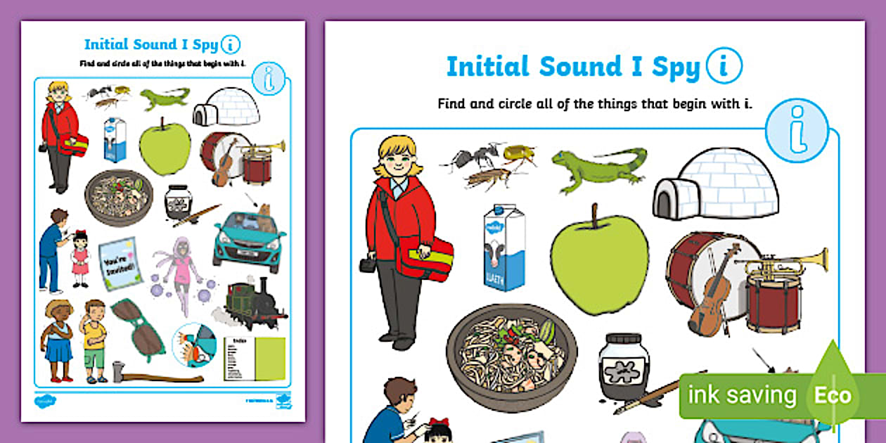 Initial Sounds I Spy Activity: Letter i (teacher made)