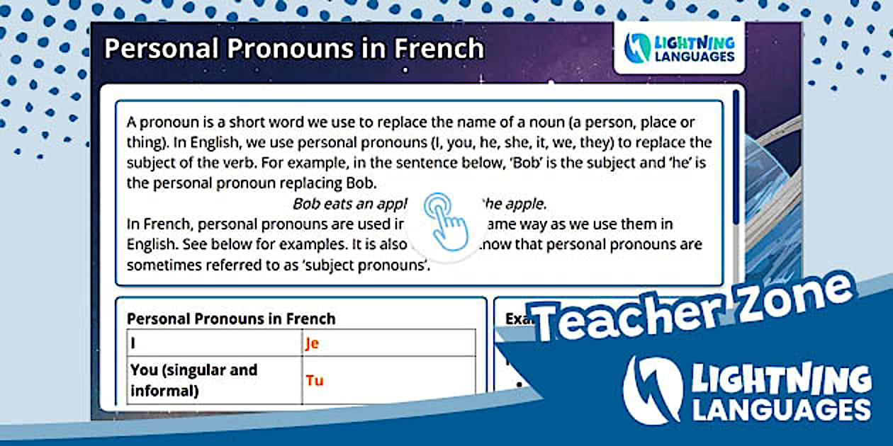 👉 Lightning Languages | French | Go Guide | Personal Pronouns