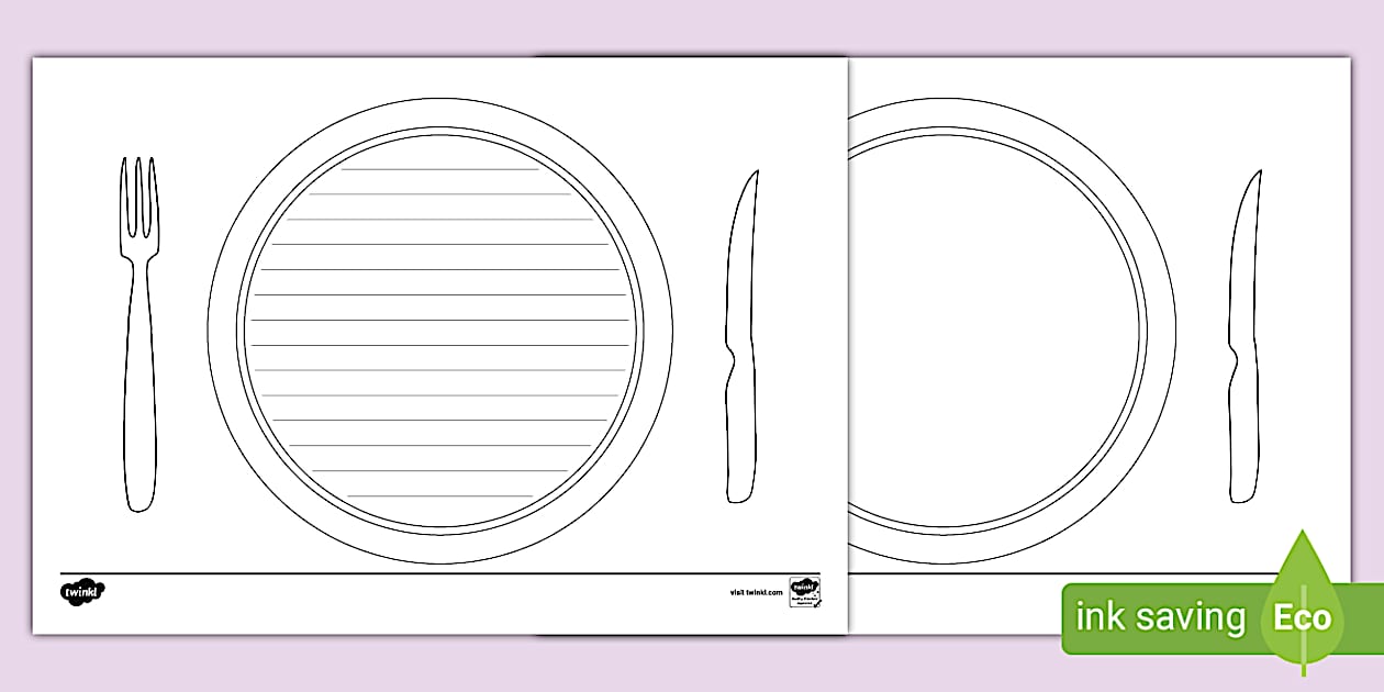 Plate Writing Template