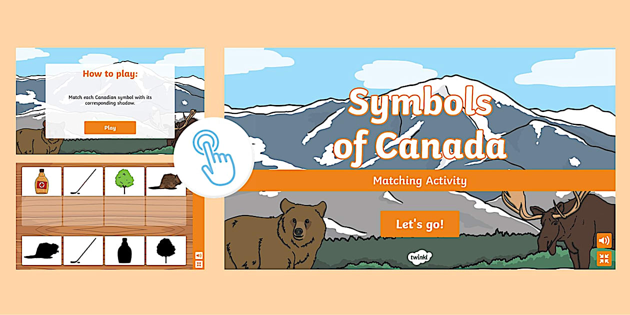 * NEW * Symbols of Canada Interactive Matching Activity